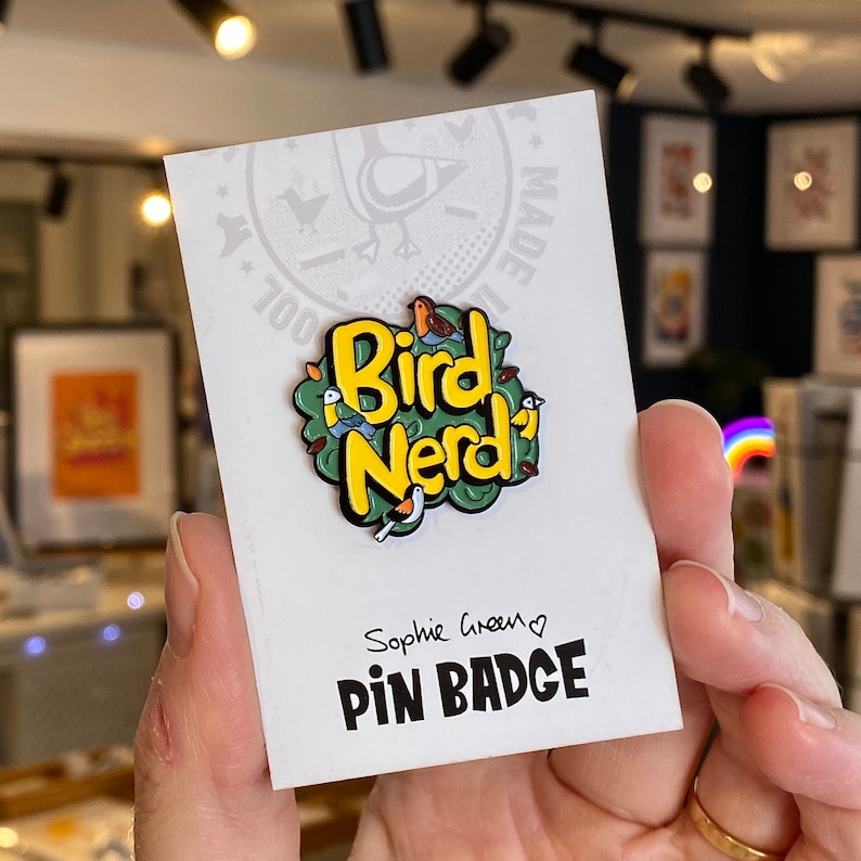 Bird Nerd Birdwatching Enamel Pin Badge - Etsy