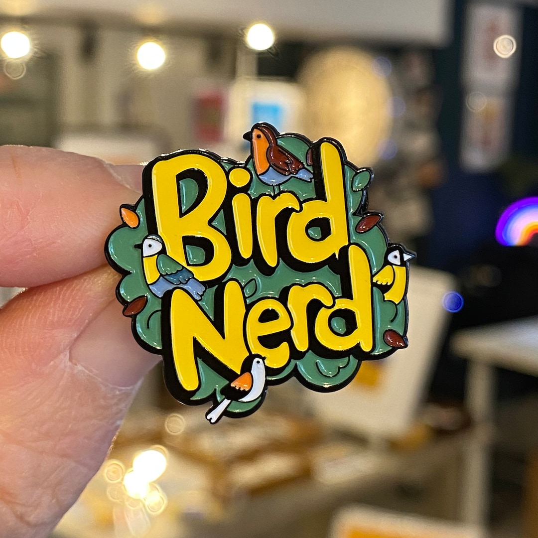Bird Nerd Birdwatching Enamel Pin Badge - Etsy
