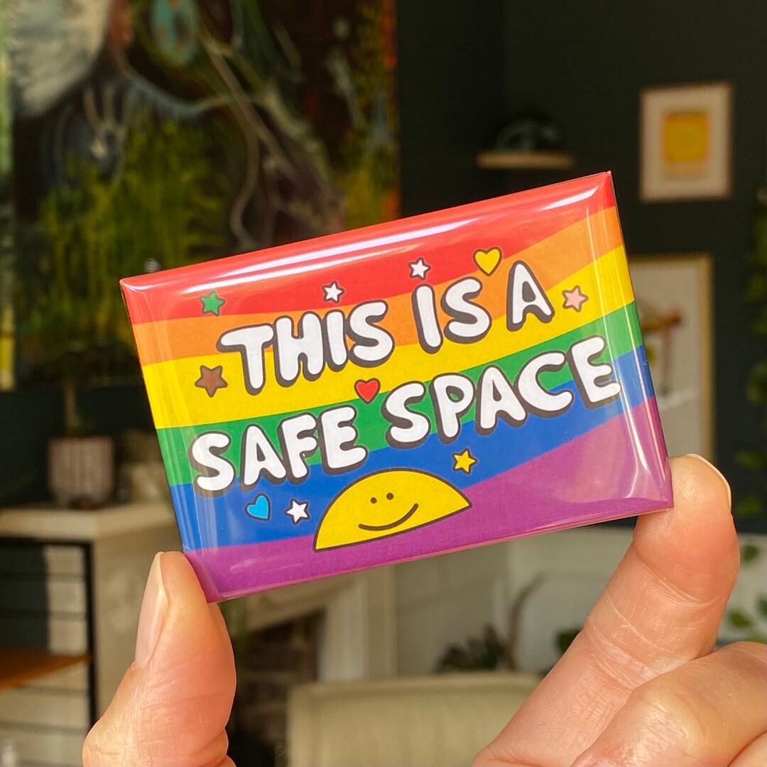 This is A Safe Space LGBT Pride Ally Rainbow Fridge Magnet - Etsy