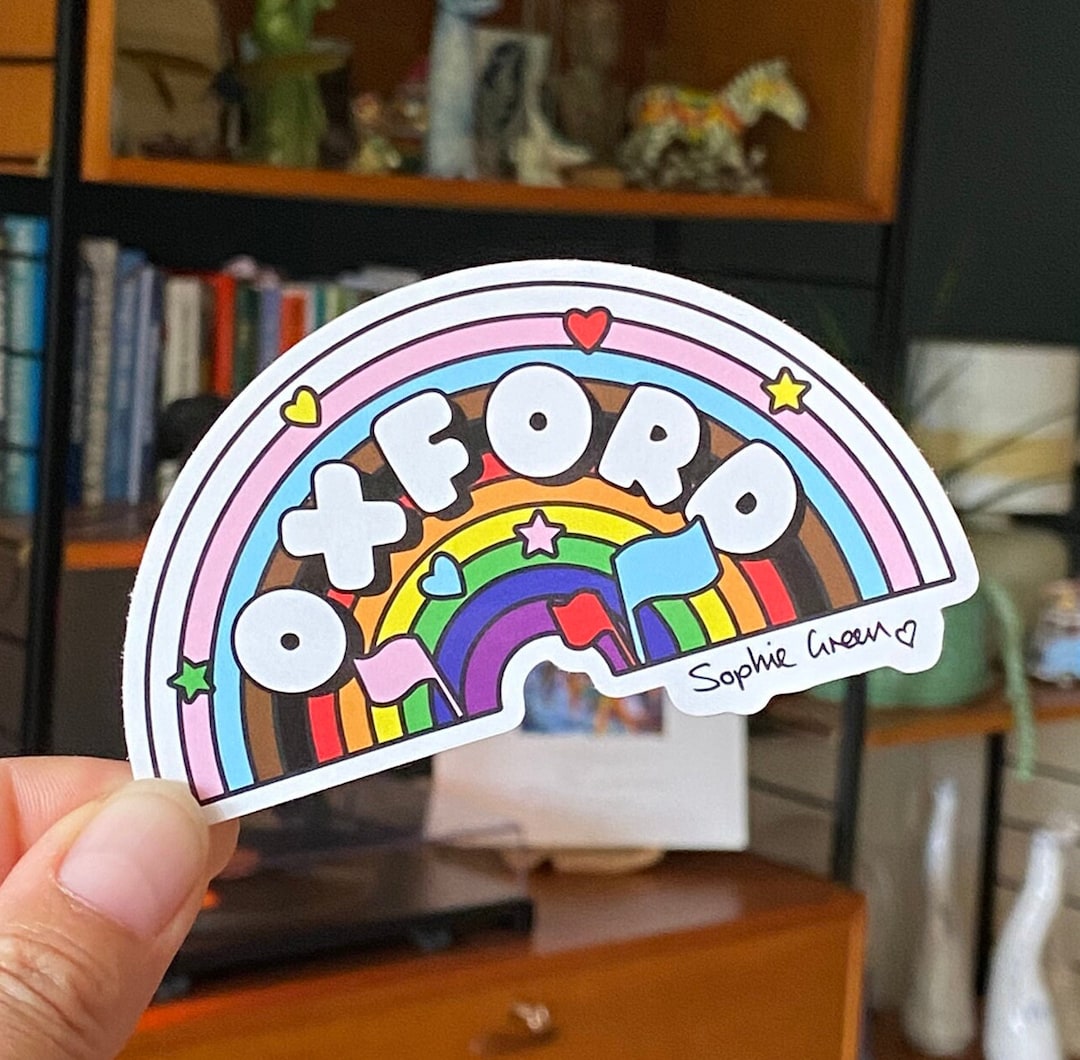Oxford Rainbow Vinyl Sticker - Etsy
