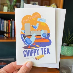 Chippy Tea Northern Humour Greeting Card - Etsy
