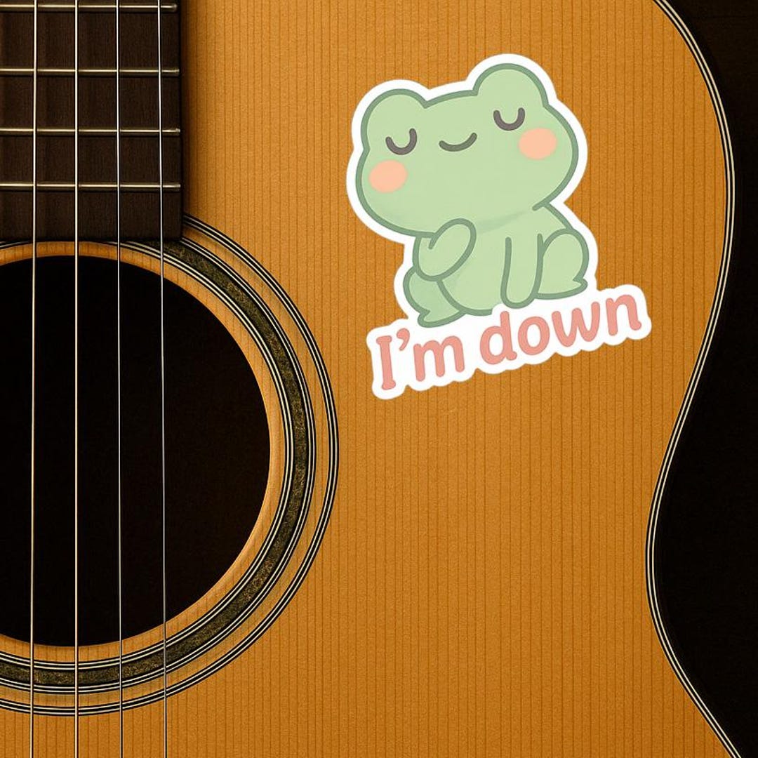 I'm Down Frog Sticker – Cute Kawaii Vinyl Decal for Planners, Water ...