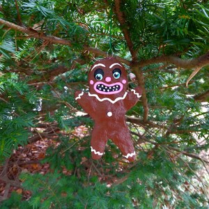 Gingerbread Man Folk Art Christmas Yule Ornament Ooak Weird - Etsy