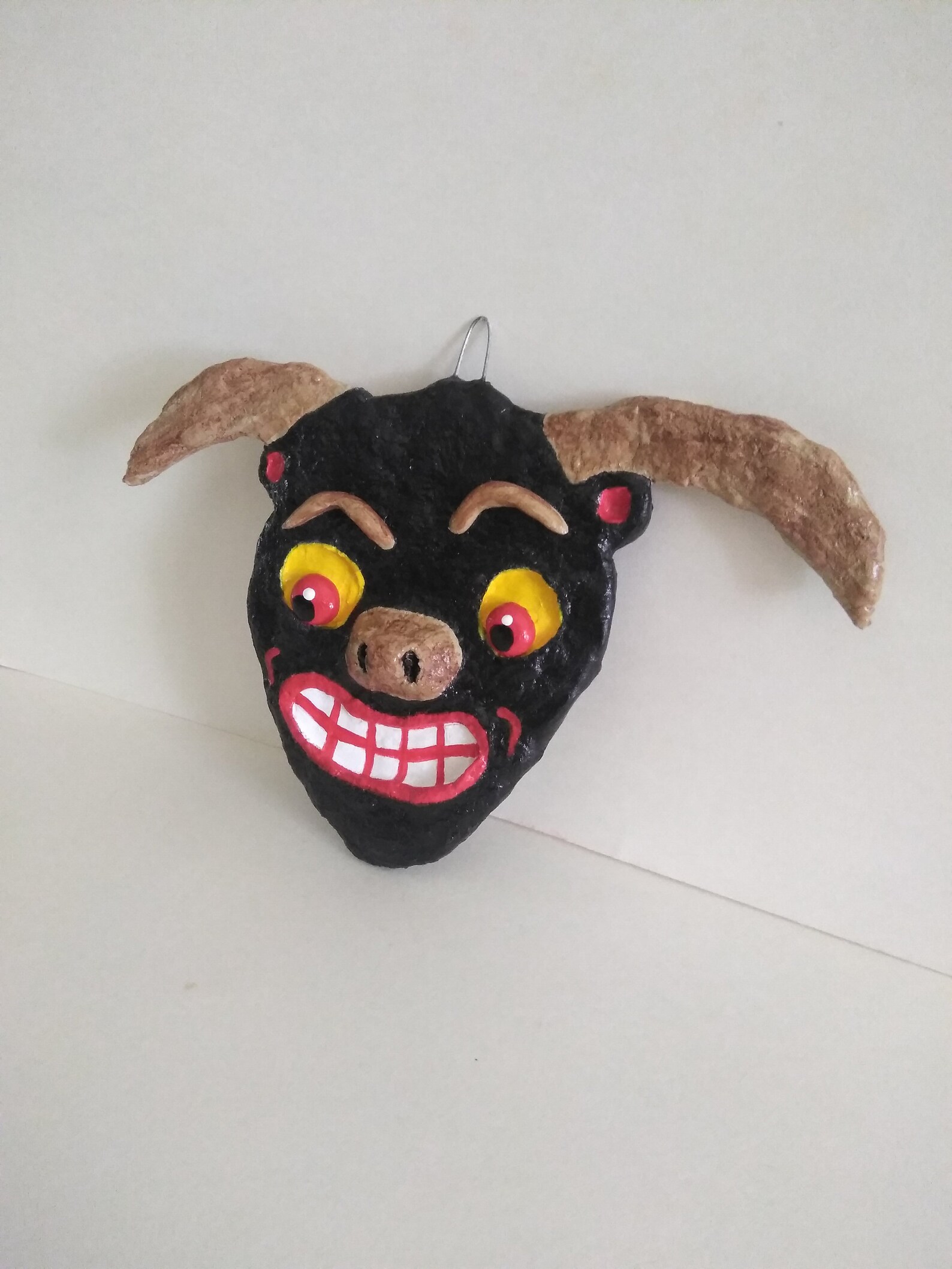 Creepy Spooky Witch Goat Halloween Christmas Folk Art Ooak - Etsy