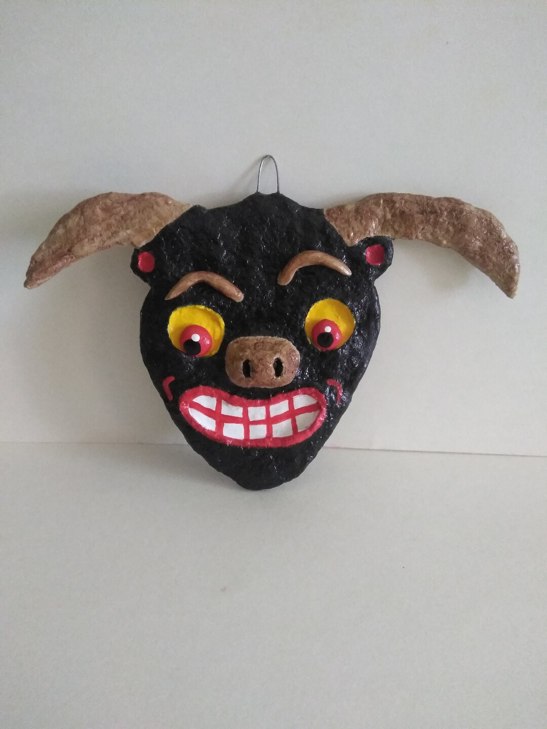 Creepy Spooky Witch Goat Halloween Christmas Folk Art Ooak Ornament ...