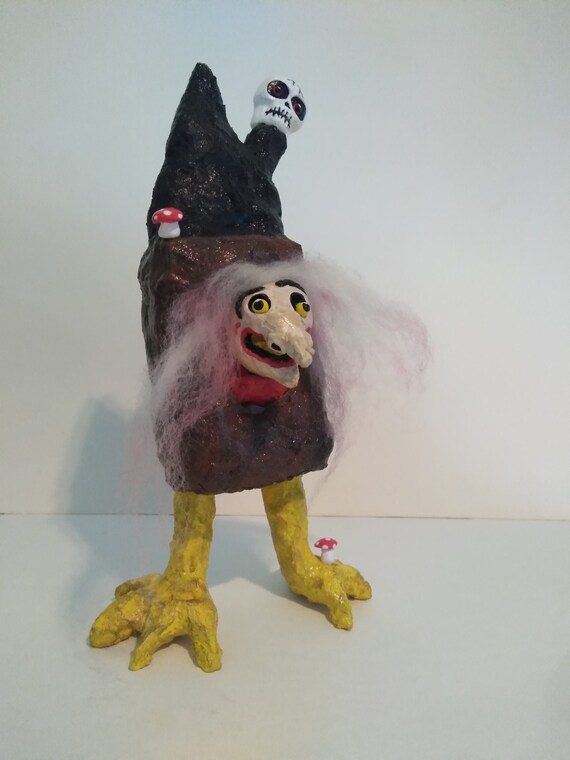 Creepy Witch Baba Yaga Folk Art Doll Ooak Sculpture Baba Yaga | Etsy