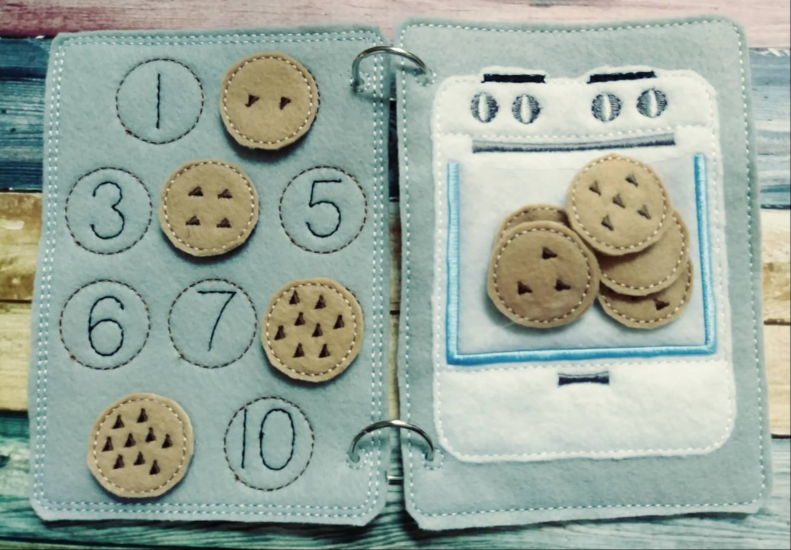 Learn to count Toddler quiet book page toddler busy book | Etsy