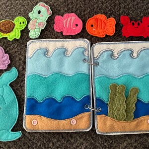 Under the Sea Ocean Animal Quiet Book - Toddler Quiet Activity Toy ...