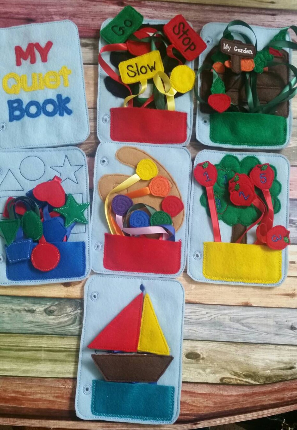 Toddler Quiet Book Quiet Book Pages Paint Palette Color - Etsy