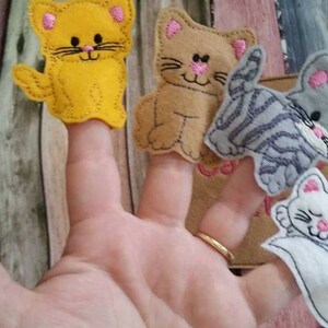 Cat Finger Puppets - Cat Toy - Kitten Finger Puppet -personalized ...