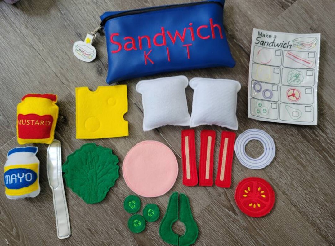 Felt Food Sandwich - Pretend Play - Sandwich Restaurant Play Set - Felt ...