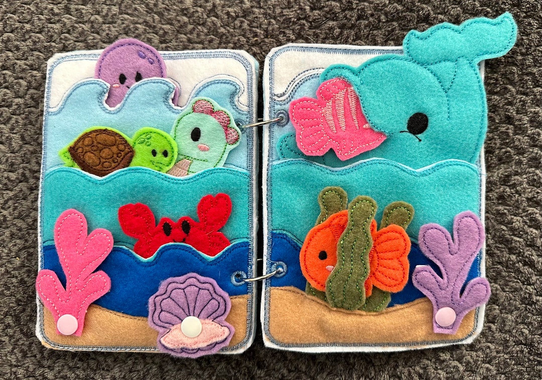 Under the Sea Ocean Animal Quiet Book - Toddler Quiet Activity Toy ...