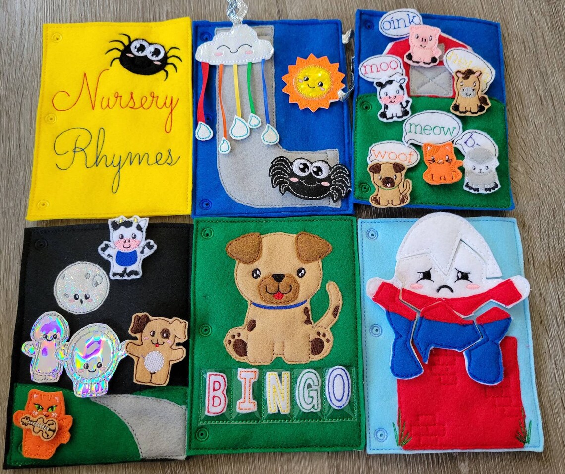 Nursery Rhyme Quiet Book Gift for Toddler Christmas Gift - Etsy