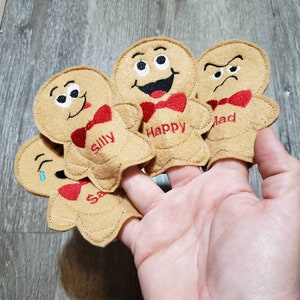 Emotions Quiet Book Page: Felt Finger Puppets - Teaching Feelings - Etsy