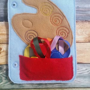 Toddler Quiet Book- Quiet Book Pages - Paint Palette - Color Match ...