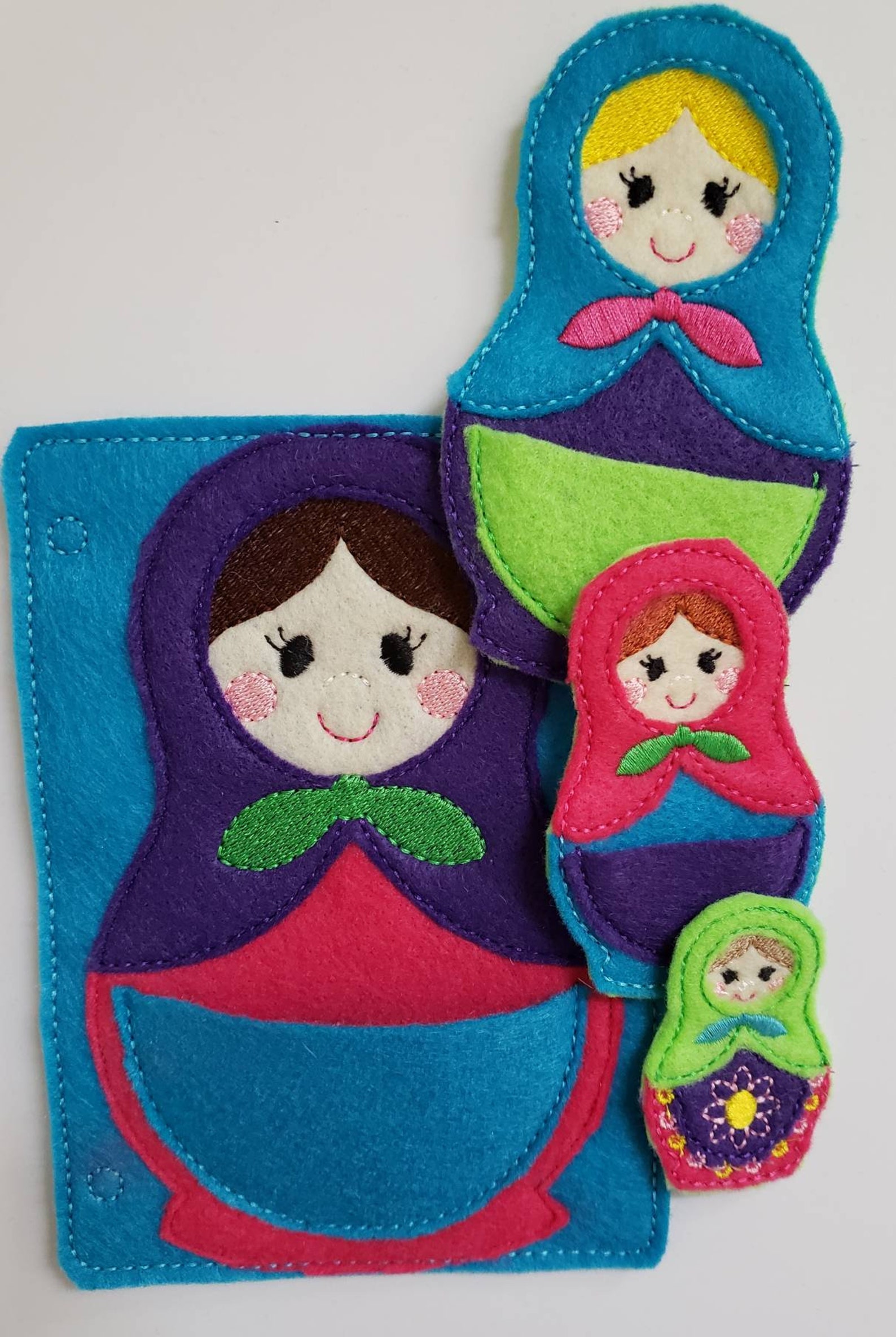 Felt Nesting Doll Quiet Book Page: Toddler Activity - Etsy