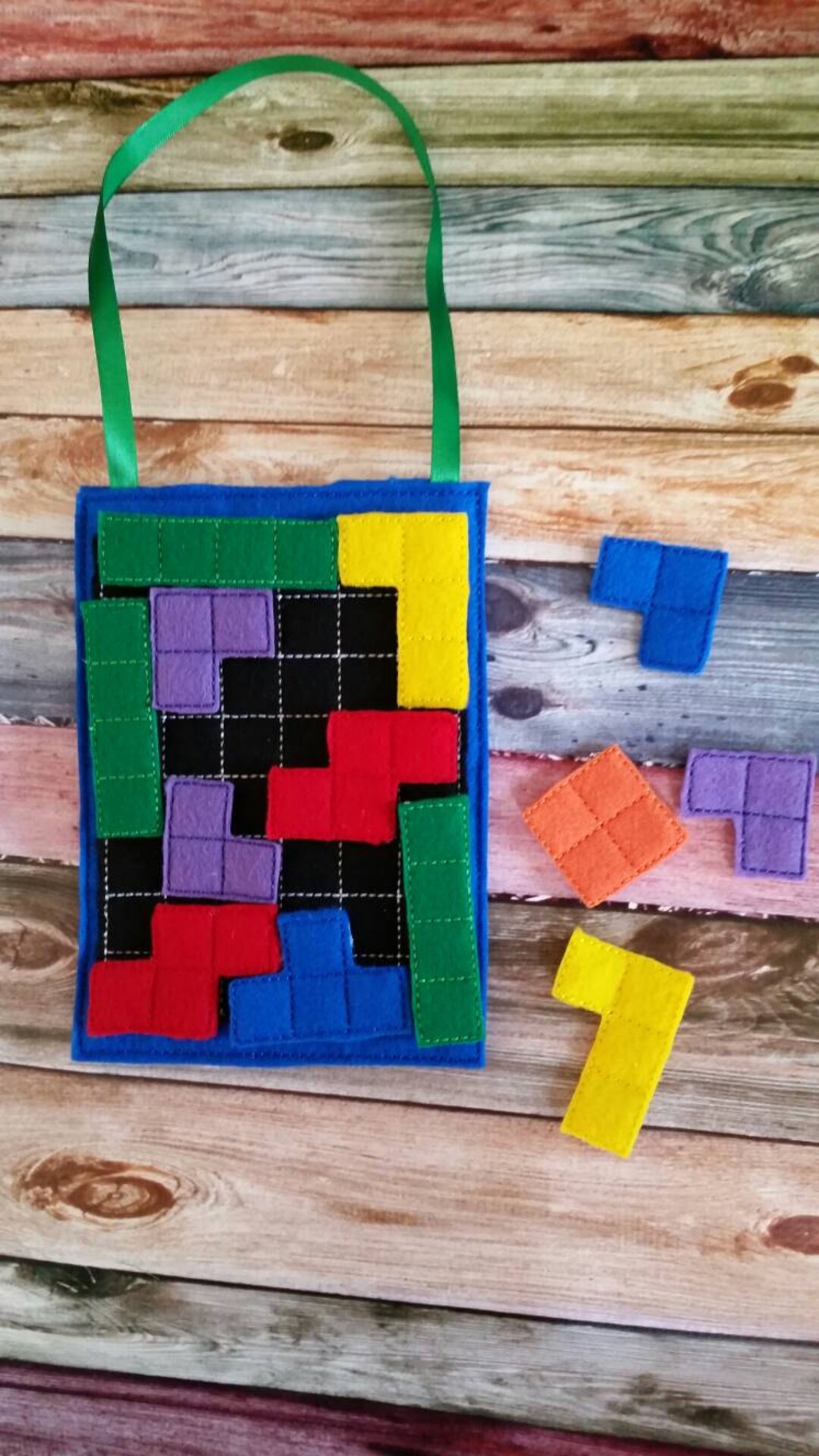 Felt Block Puzzle Bag: Quiet Book Page, Educational Toy - Etsy