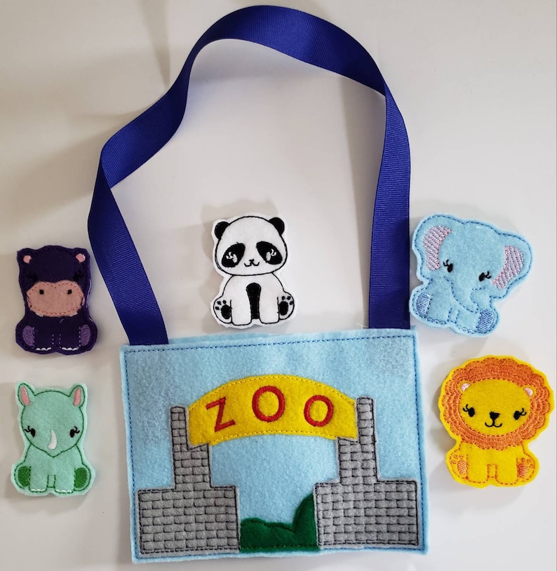 Zoo Animal Finger Puppets Zoo Storage Bag Free - Etsy