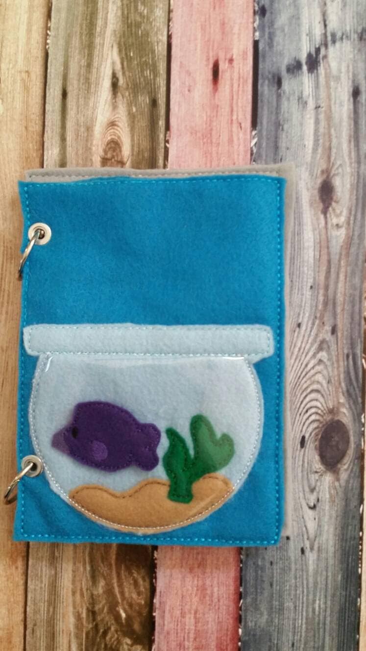Felt Fish Bowl Quiet Book Page: Toddler Busy Book - Etsy