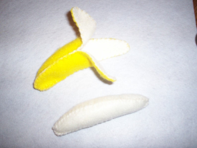 Felt Food Banana With Removable Peel - Pretend Play Toy - Etsy