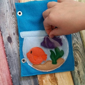 Toddler Quiet Book Page - Build Your Own Felt Quiet Book - Fish Bowl ...