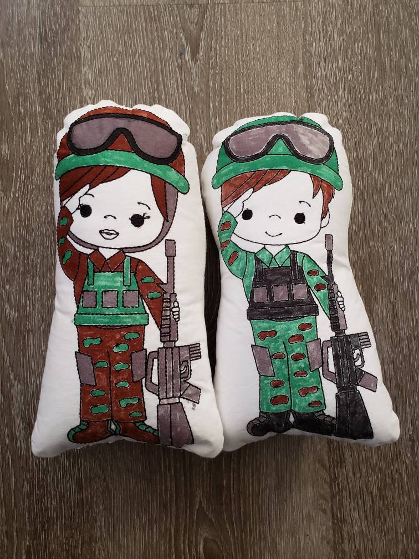Military Soldier Plushie Soft Toy Coloring Doll Quiet Toy - Etsy