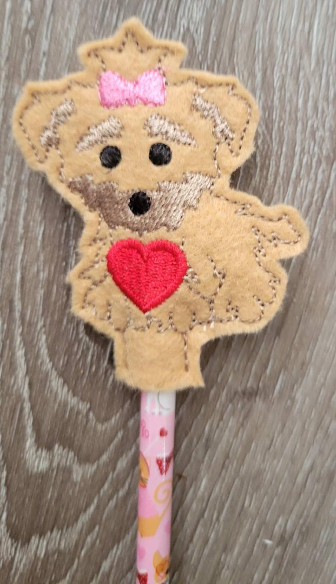 Valentines Day Gift Dog Pencil Toppers Class Party Favor - Etsy