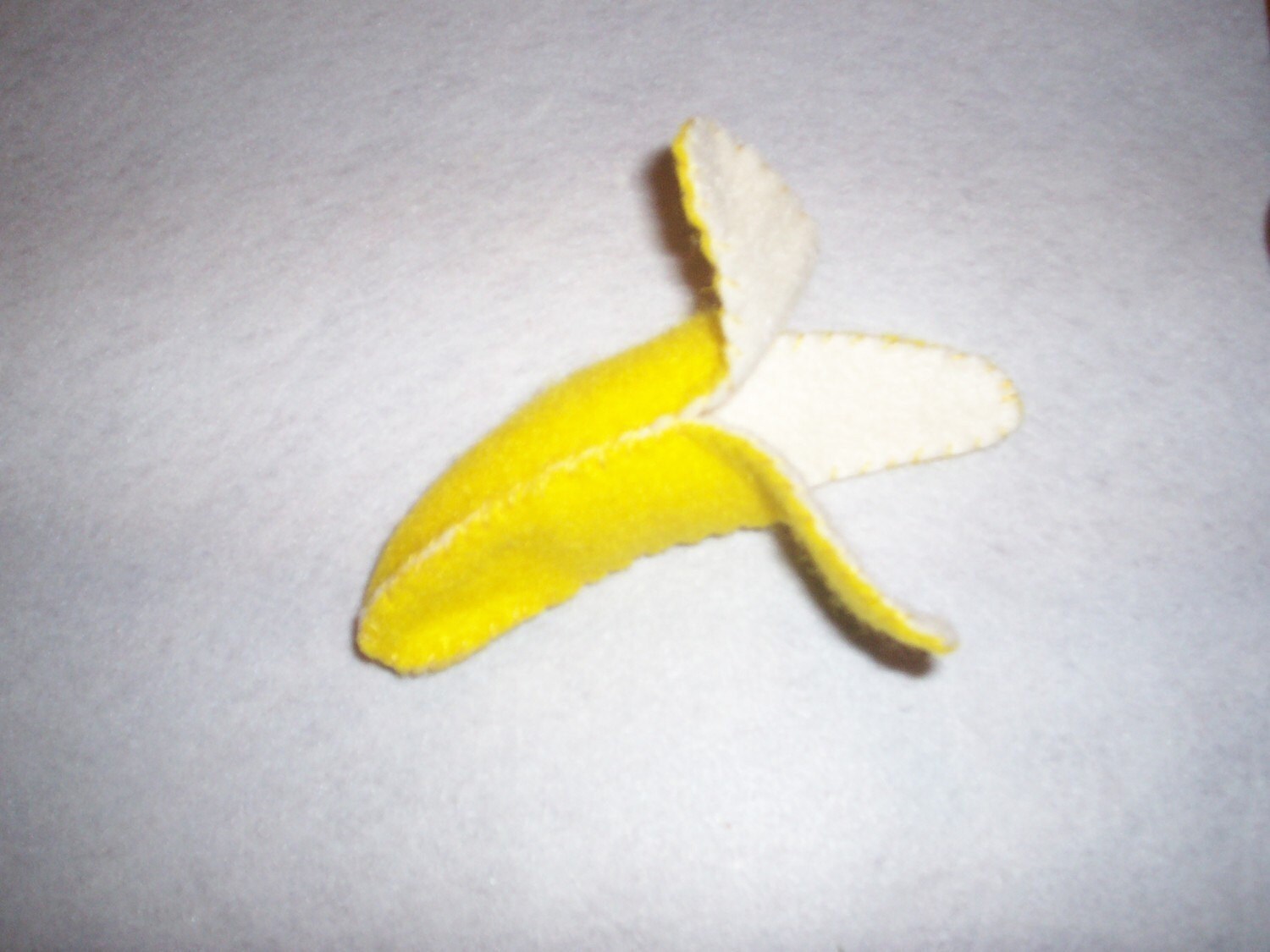Felt Food Banana Removable Peel Pretend Food Photography - Etsy