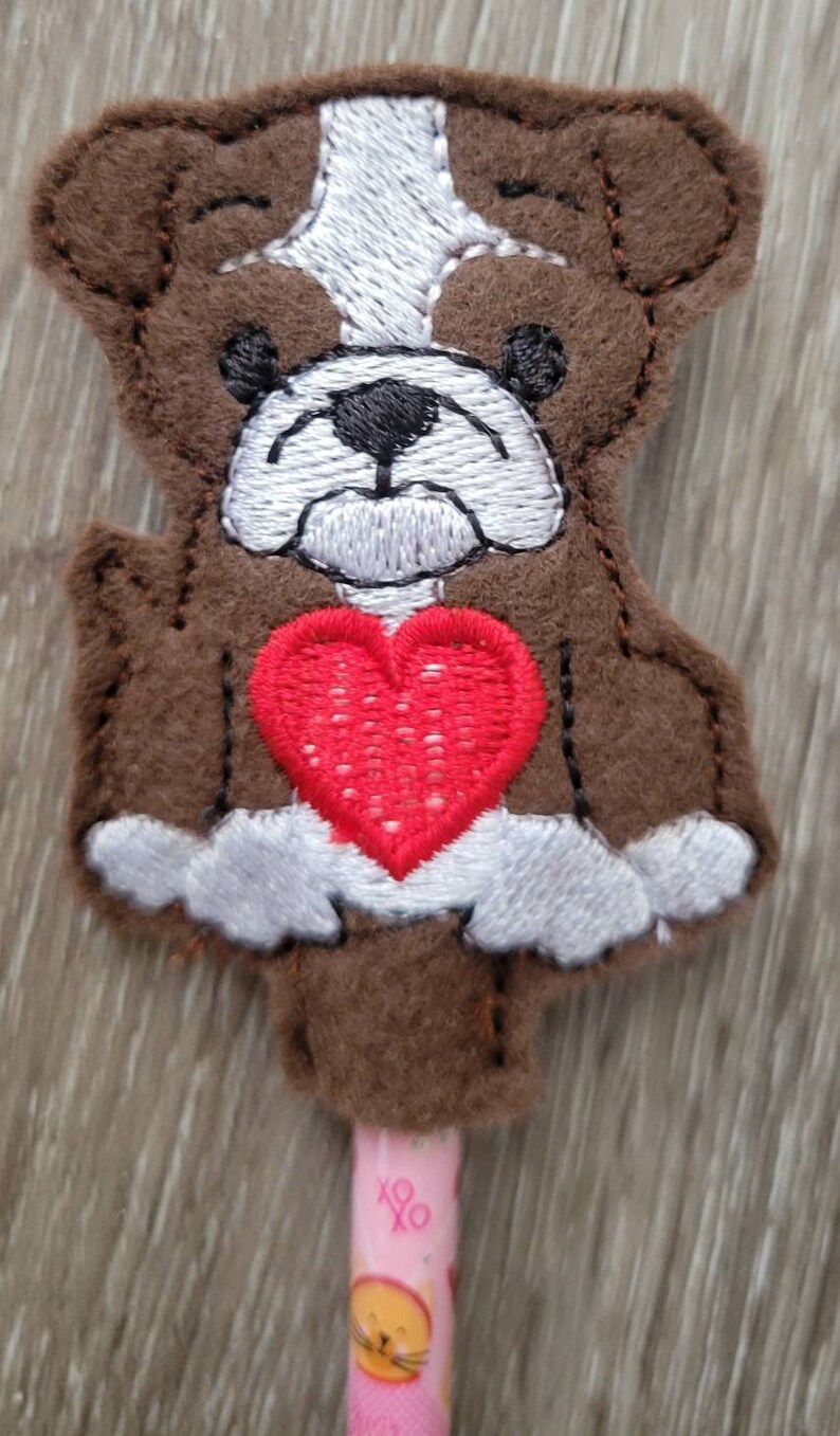 Valentines Day Gift Dog Pencil Toppers Class Party Favor - Etsy