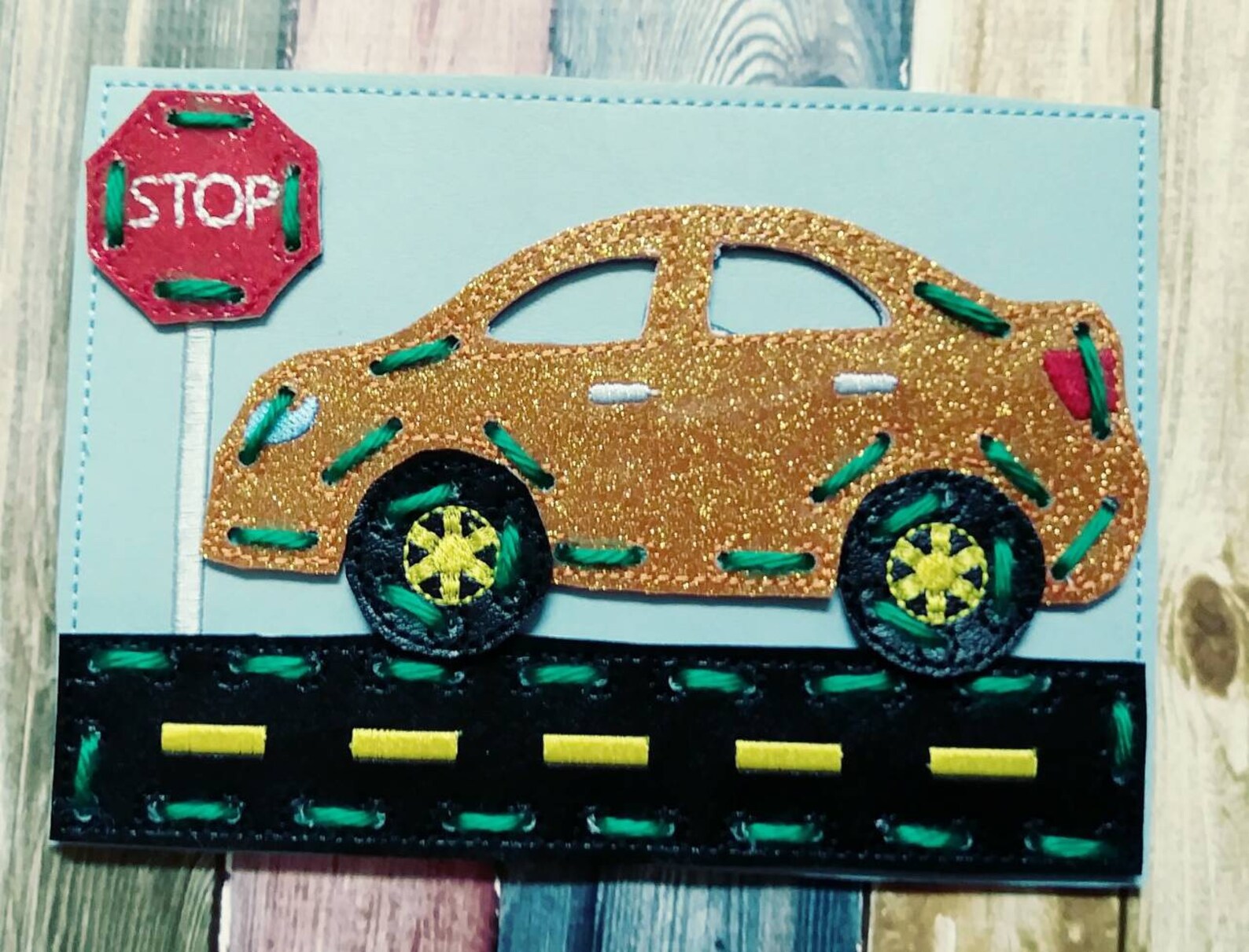 Sewing Cards for Kids Car Sewing Card Learn to Sew Busy - Etsy