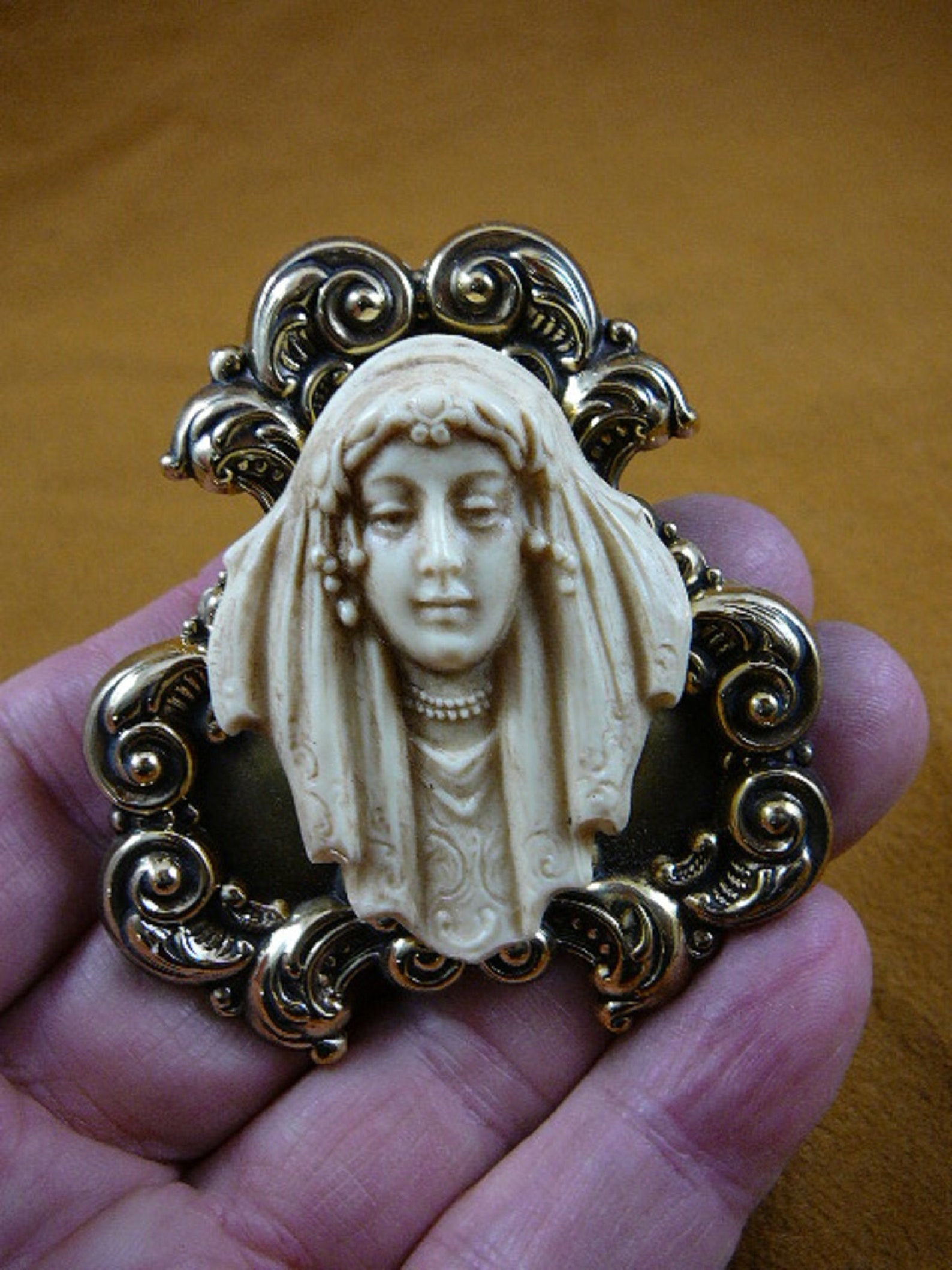 Lady Woman Mysterious Gypsy With Hair Down Wearing Veil Ivory - Etsy