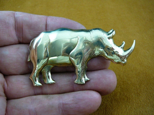 Rhinoceros Rhino I Love Rhinos Lover Brass Pin Pendant Repro Victorian ...