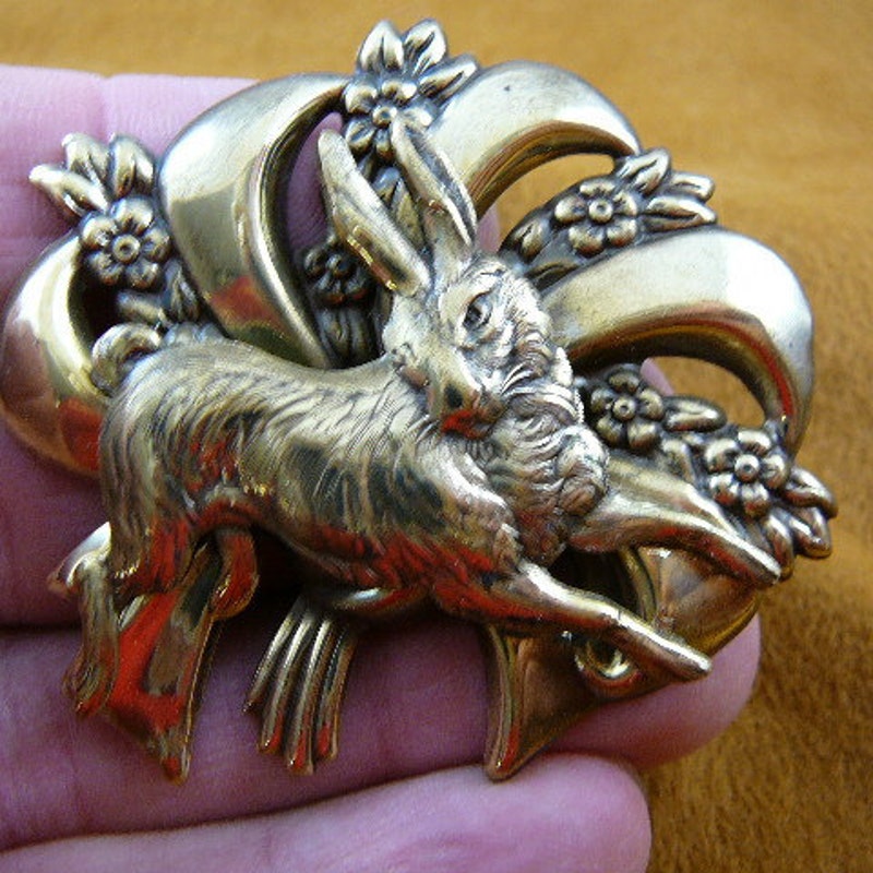 Rabbit Pin - Etsy
