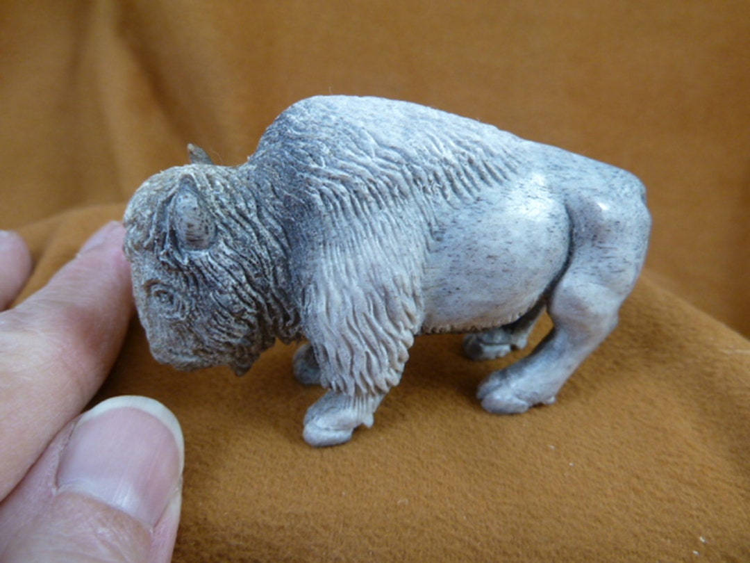 Buffalo of Shed ANTLER Figurine Bali Detailed Carving of Shed Moose ...