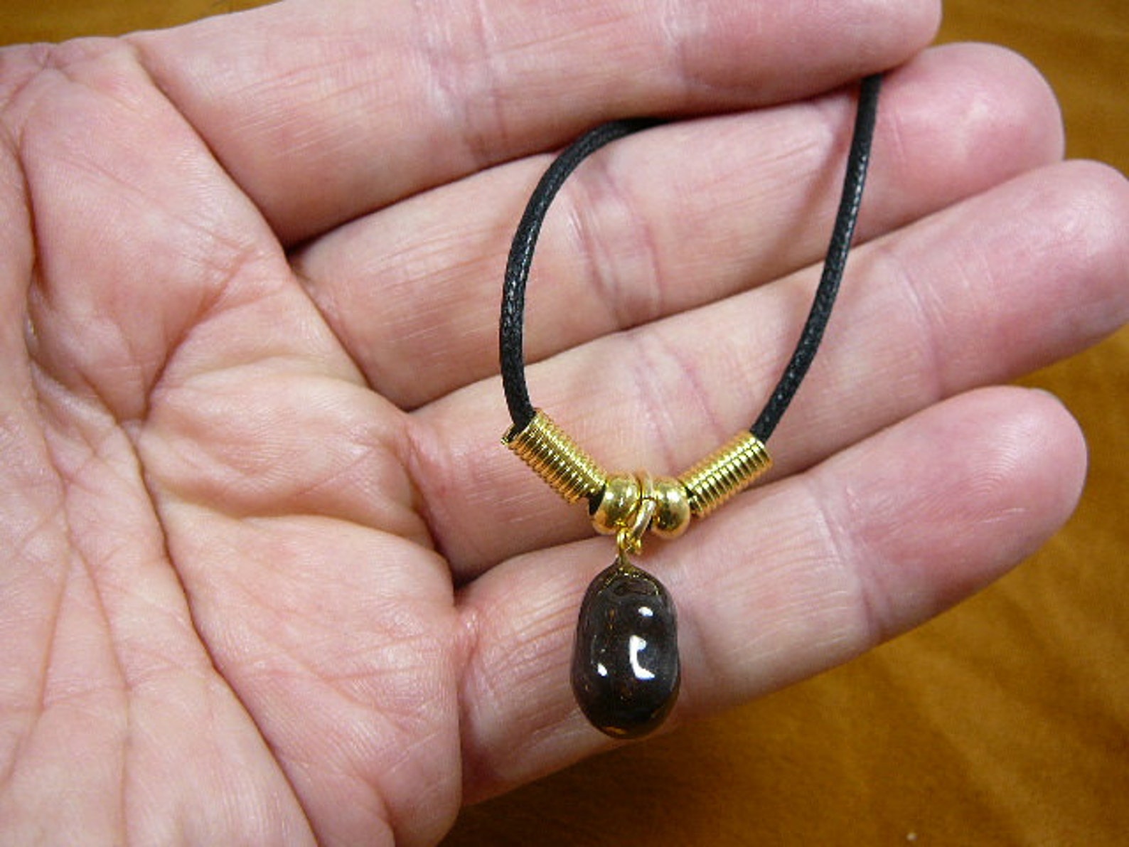 Real DEER POOP Doo Doo Nugget Gold Necklace Black Cord - Etsy