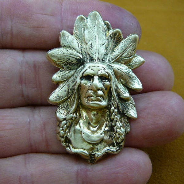 Indian Chief Pin - Etsy