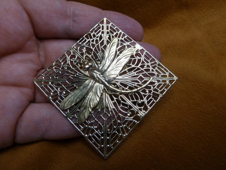 Dragonfly insect pond bug lover diamond shaped filigree | Etsy