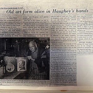 Vintage Art Decor Rustic Wood Marquetry Duck Picture Inlay Sky Scene by ...