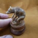 Little Tan Lemur Tagua Nut Figurine Bali Detailed Carving on Wood Base ...