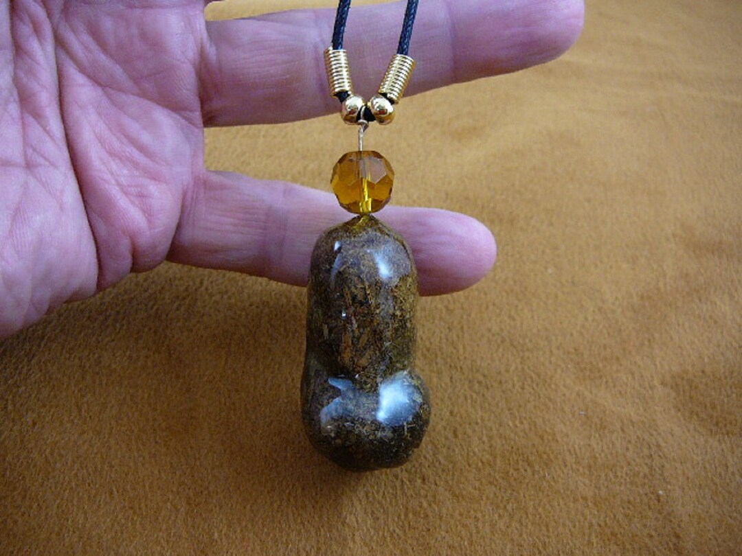 Real Moose POOP Faceted Yellow Glass + Doo Doo Nugget Necklace Pendant ...
