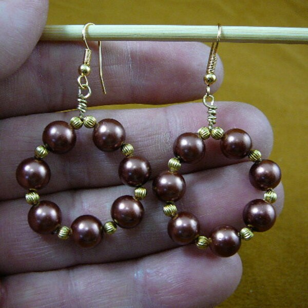 Rust Colored Hoop Earrings - Etsy