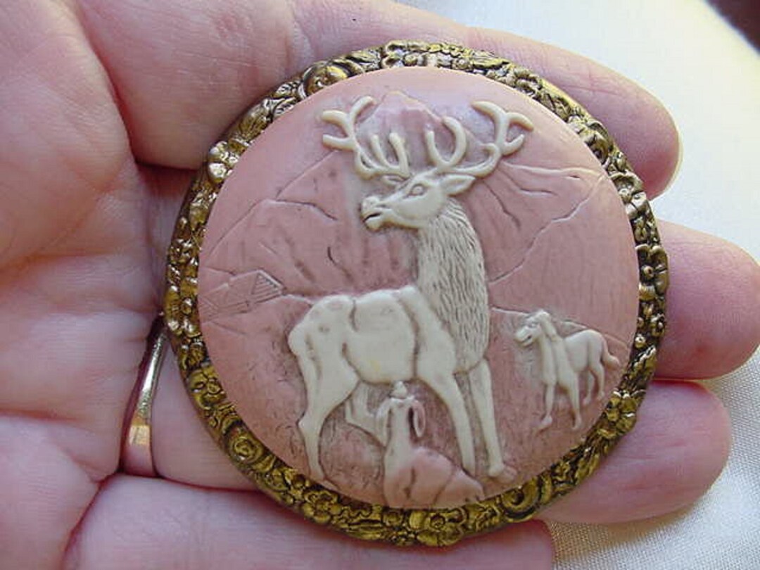 Elk Buck Deer With Hunting Dog Dogs in Wild Mountain on the Hunt Ivory ...