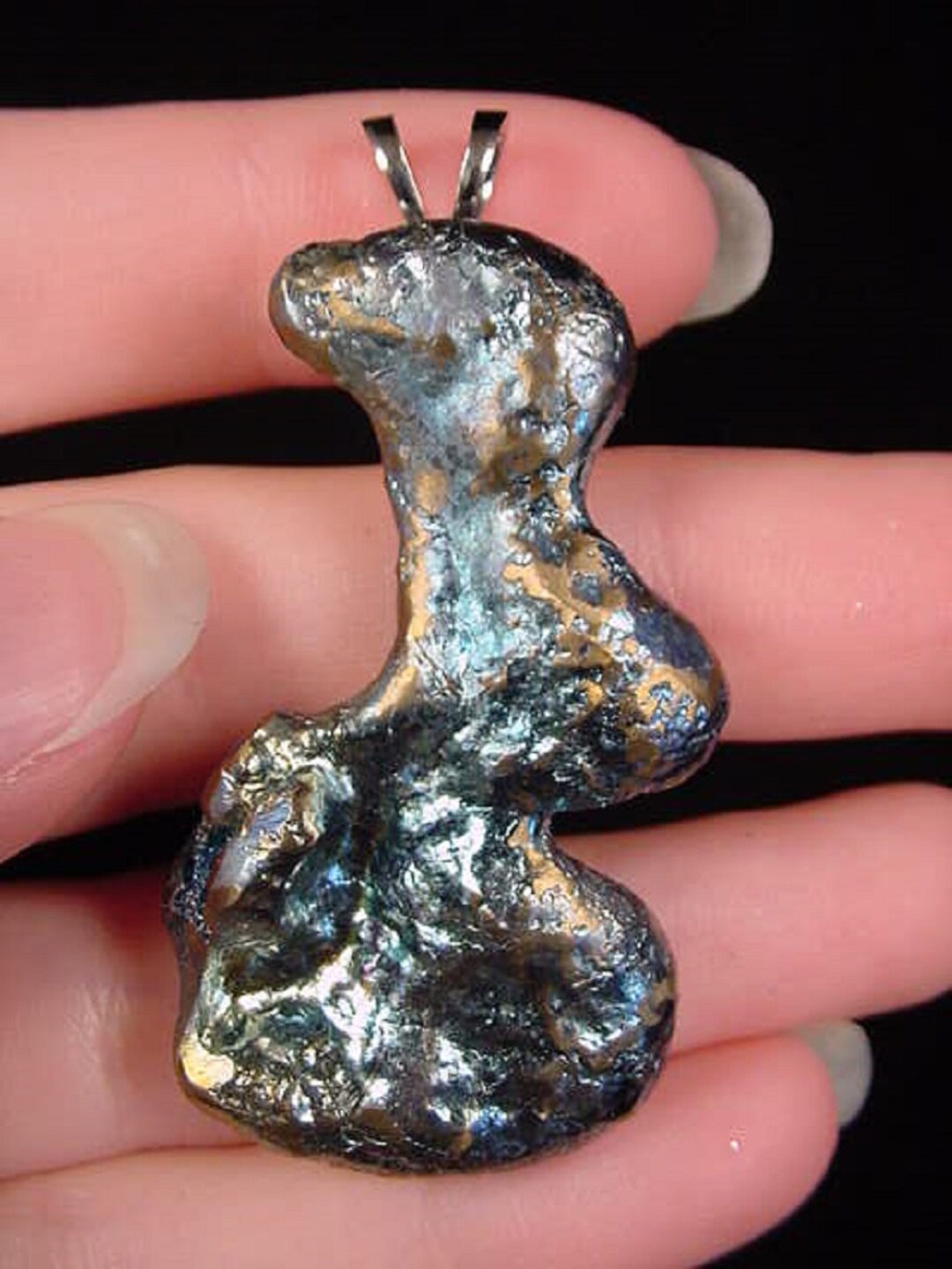 Weird Rare Titanium Polymorph Green and Gold Rainbow Abstract Nugget ...