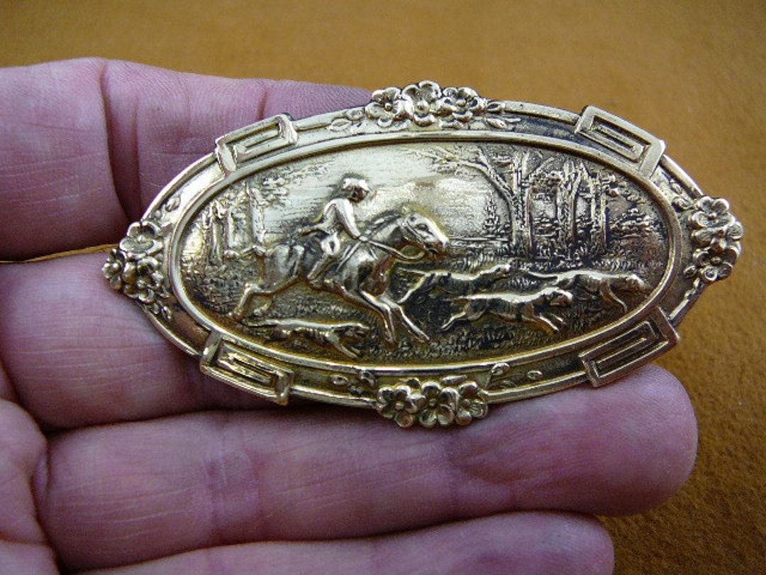 Horse Riding on Hunt With Hunting Dogs Hound Dog in Forest Victorian ...