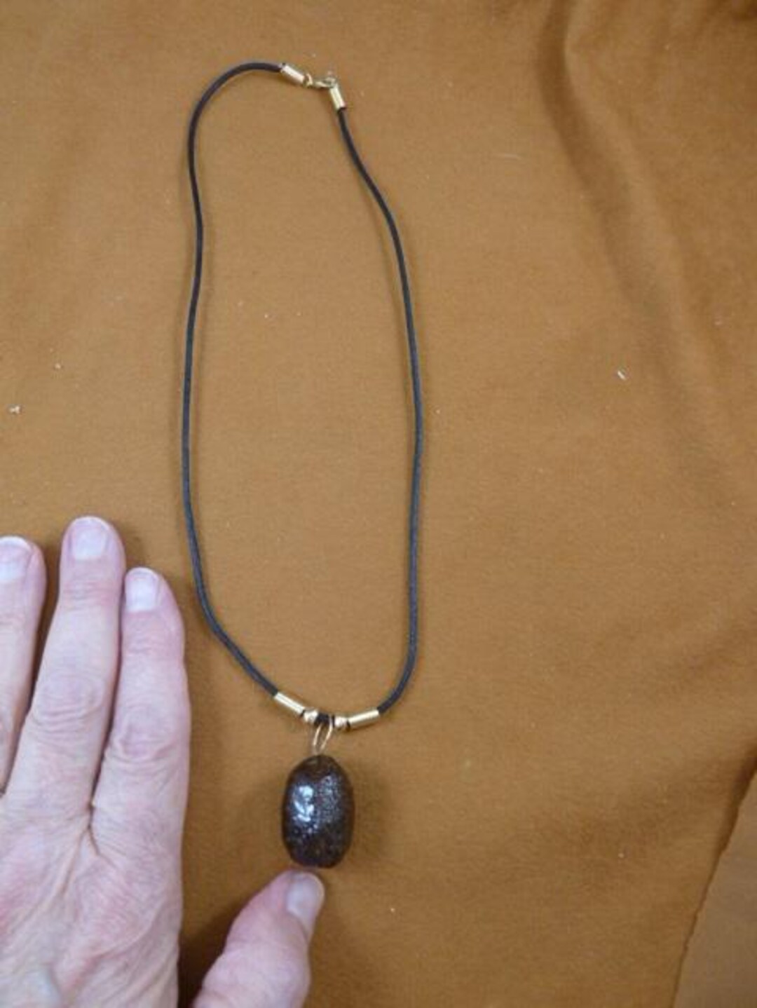 Real 1" Large Moose POOP 1 Doo Doo Nugget With Gold Tone Bead Accents ...