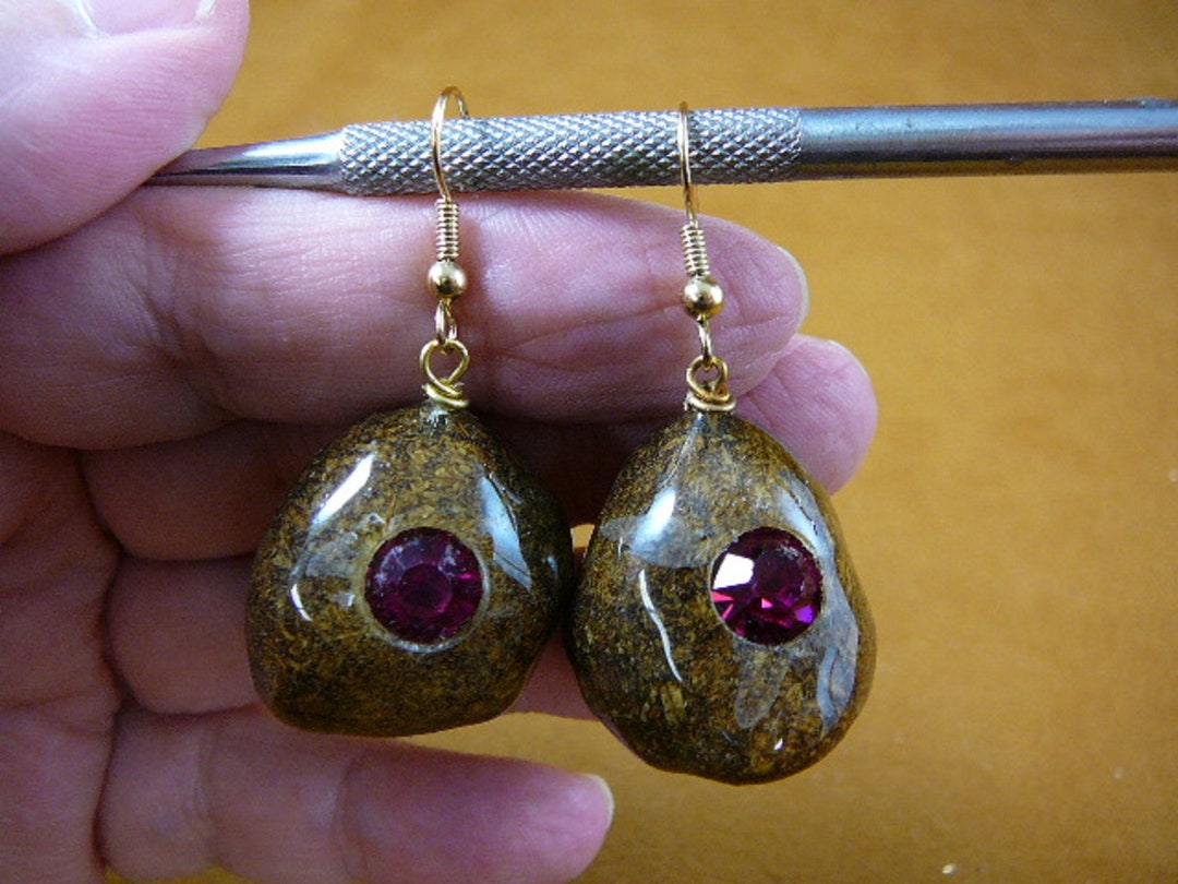 Real Moose POOP Doo Doo Turd Bling Hot Pink Rhinestone Gold Tone Wire ...