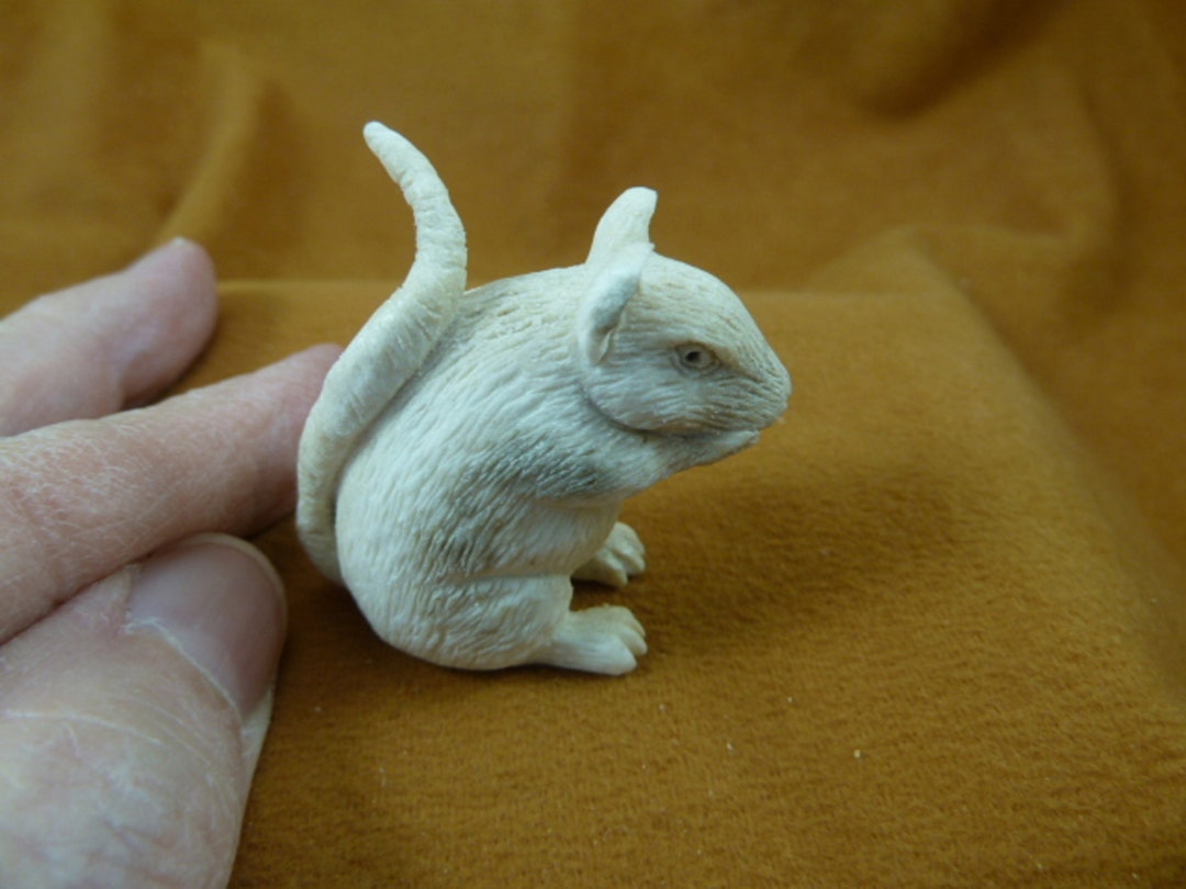 Little White Mouse Sitting of Shed ANTLER Figurine Bali Detailed ...