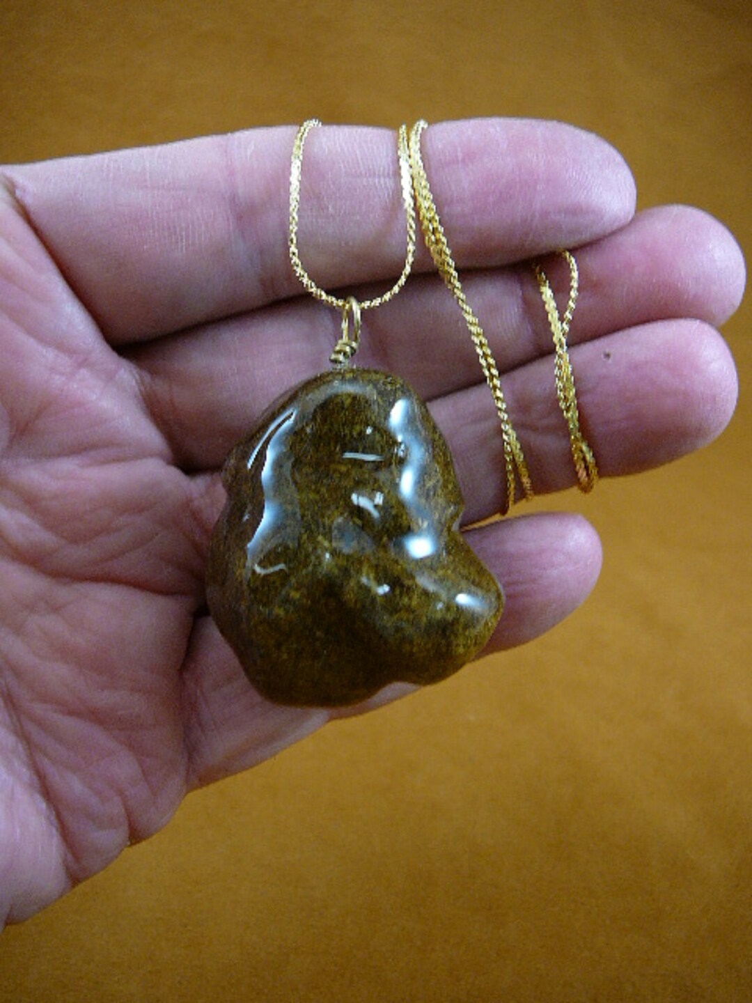 Real Super Jumbo Moose POOP 1 Doo Doo Nugget Pendant on 24" Long Gold ...