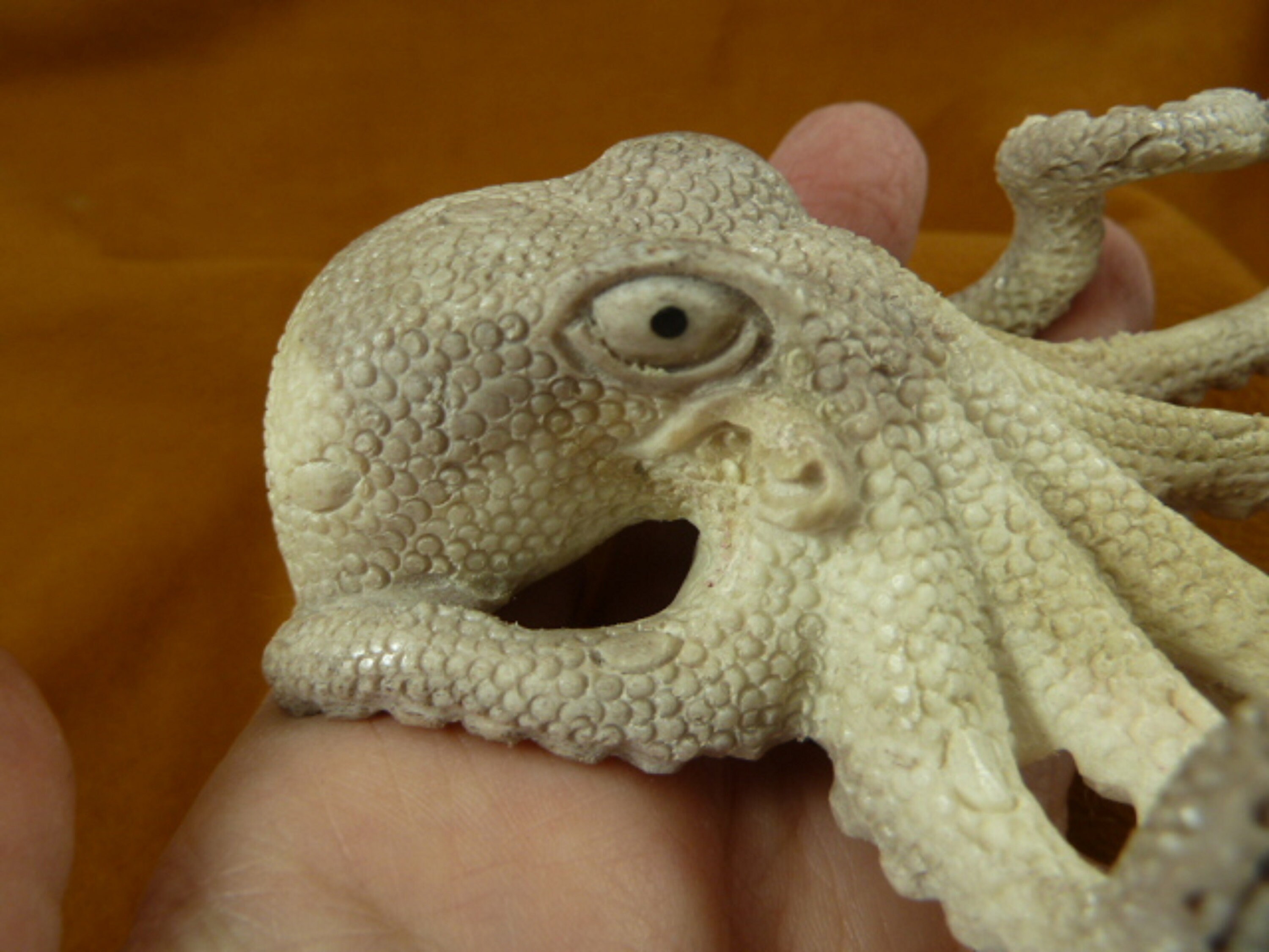 Large White Octopus of Shed ANTLER Figurine Bali Detailed Carving of ...