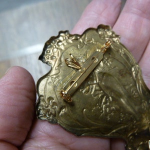 Angel Harp Flowers Brass Eyeglass Pin Pendant ID Badge Holder E-425 - Etsy